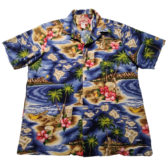 RJC | Shirts | Rjc Hawaiian Xl Shirt Mens Ss Pocket Made In Hawaii ...
